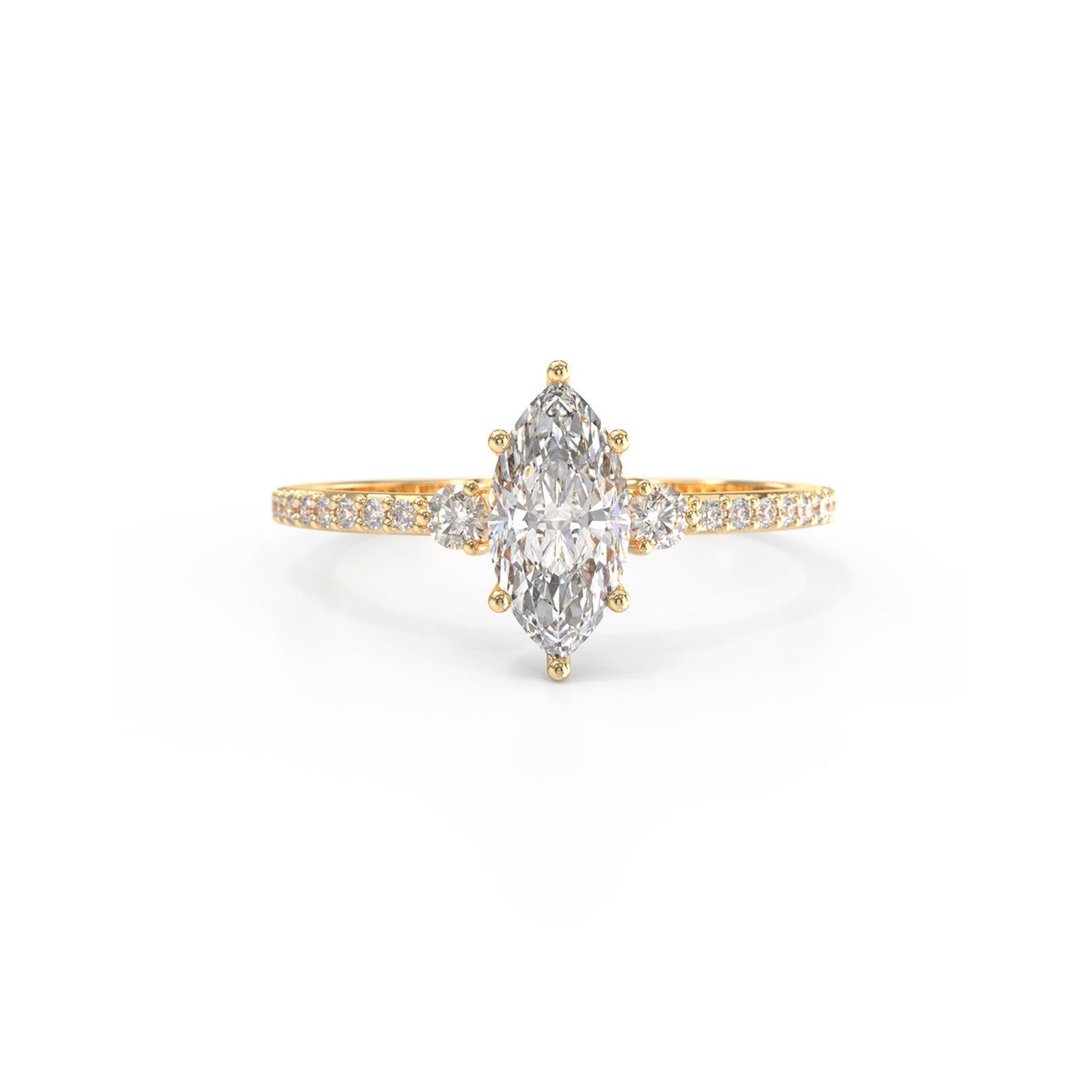 Diamond Stella Frost Triad Ring – Lelya