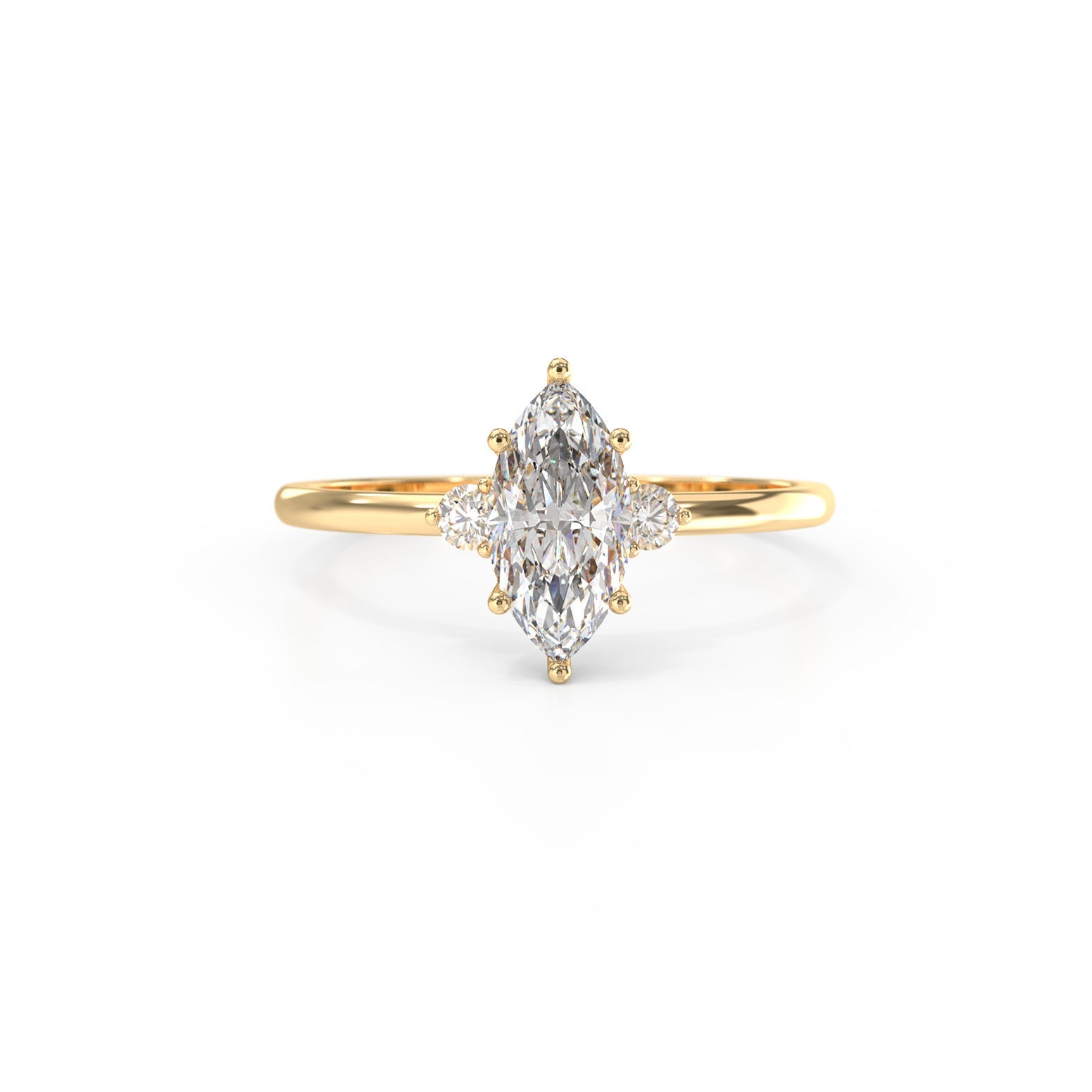 Diamond Stella Triad Ring – Lelya